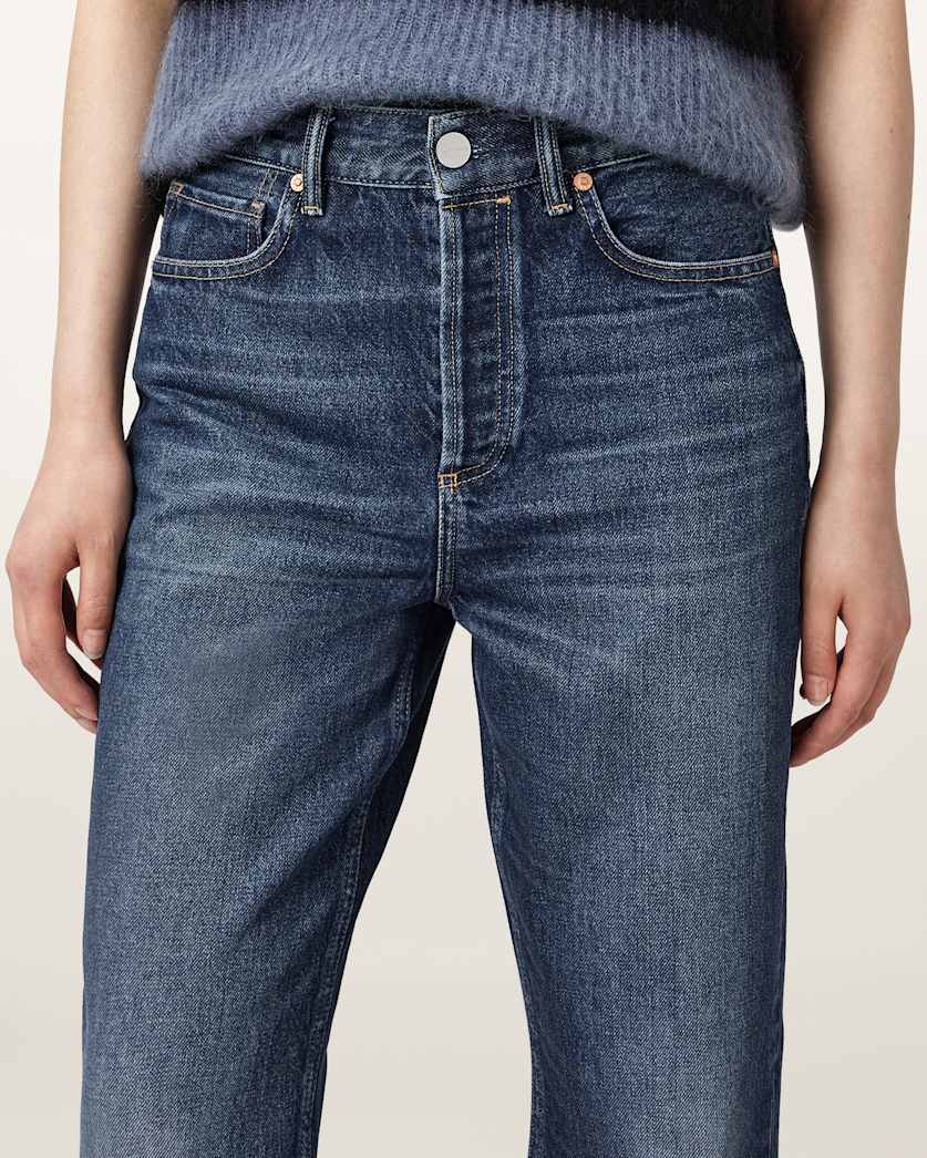 Mathilde Relaxed Bootcut Jeans Dark Indigo | ALLSAINTS US